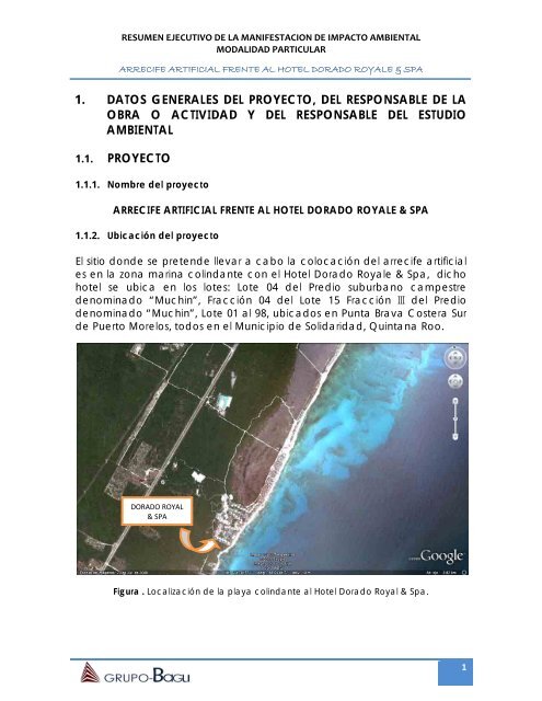 1. datos generales del proyecto, del responsable ... - sinat - Semarnat