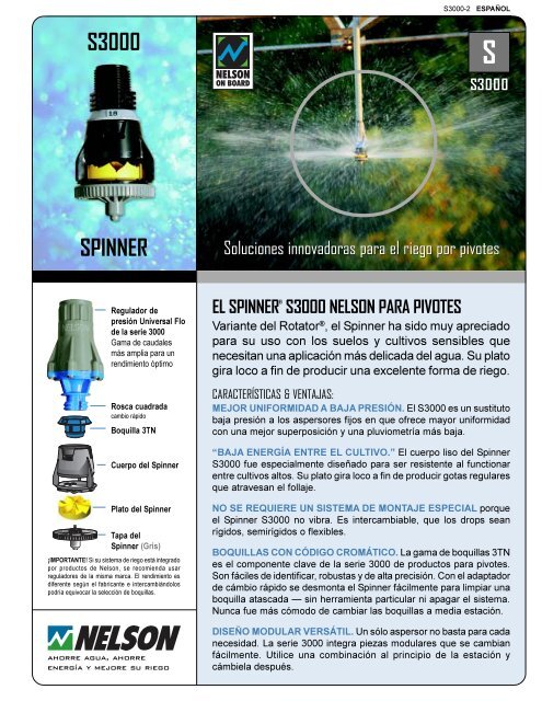 S3000 SPINNER - Nelson Irrigation