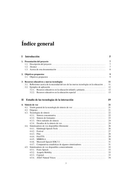 Índice general - Grupo de Investigación en Reutilización y ...