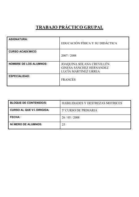 EJEMPLO TRABAJO PRÁCTICO GRUPAL EJEMPLO TRABAJO PRÁCTICO GRUPAL