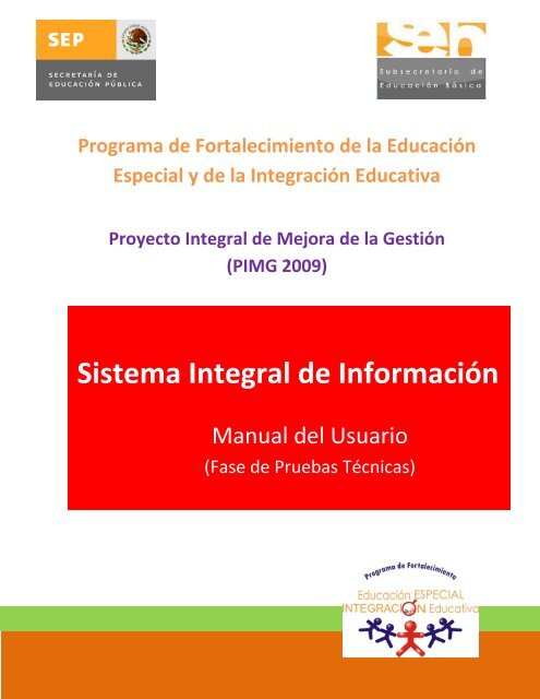 Manual del Usuario - Educación Especial