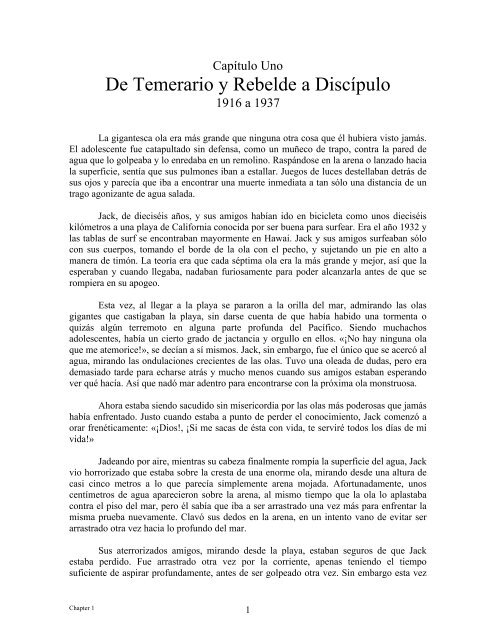 De Temerario y Rebelde a Discípulo - the Jack Schisler Story