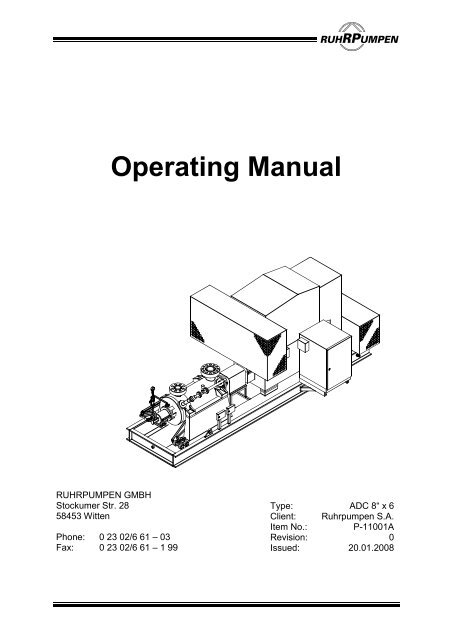 Operating Manual - Ruhrpumpen