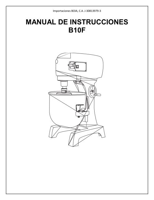 MANUAL DE INSTRUCCIONES B10F.pdf - Importaciones Boia, CA