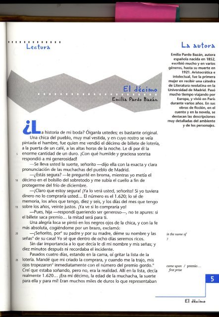 "El décimo" Por: Emilia Pardo Bazán.