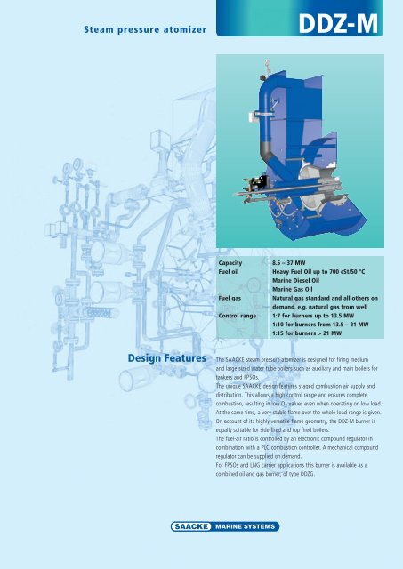 Steam pressure atomizer DDZ-M - Saacke.com