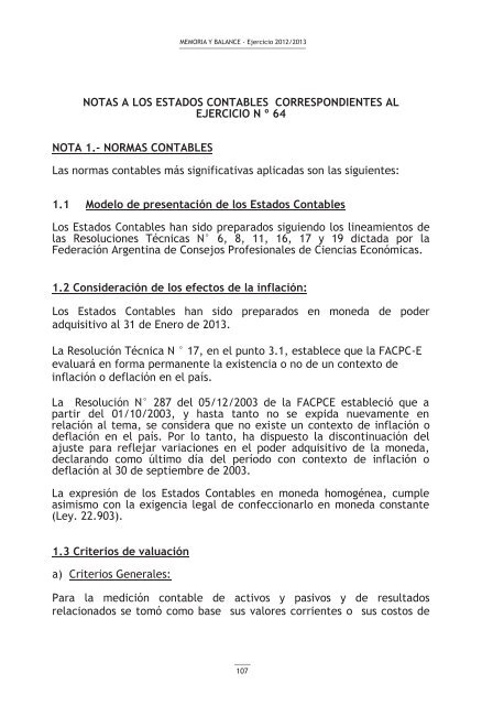 Notas a los Estados Contables - Caja de Abogados