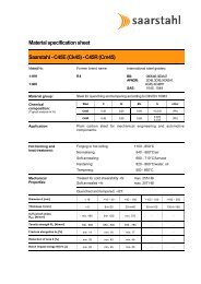Material specification sheet Saarstahl - C45E (Ck45) - C45R (Cm45)