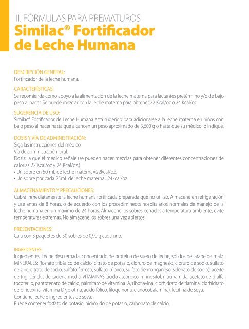 III. FÓRMULAS PARA PREMA