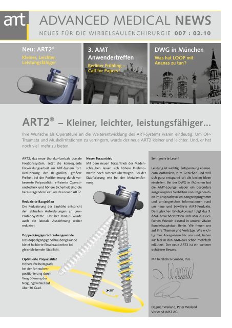 ART2 - AMT Advanced Medical Technologies AG