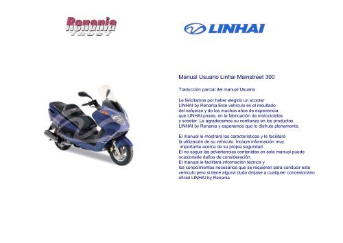 Manual Usuario Linhai Mainstreet 300