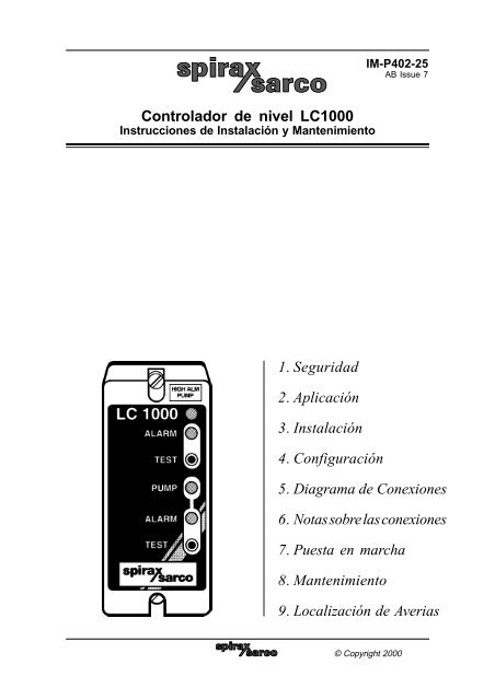 Controlador de nivel LC1000 - Spirax Sarco