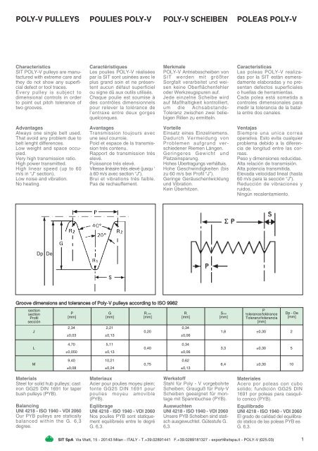 poly-v pulleys poulies poly-v poly-v scheiben poleas poly-v