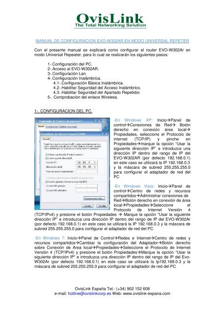 Descargar manual - OvisLink
