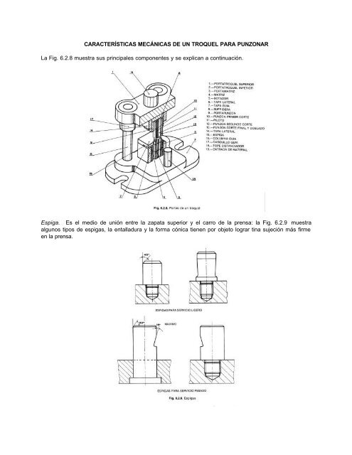 Caracteristica de los Troqueles