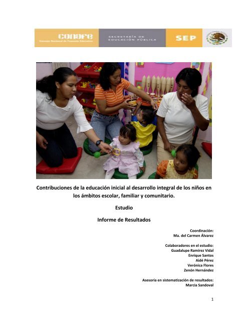 Estudio: contribuciones de la educación inicial al ... - Conafe