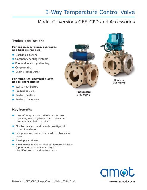 Type G Actuated Temperature Control Valve - Amot