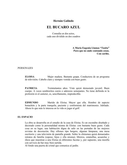 EL BUCARO AZUL - Hernan Galindo