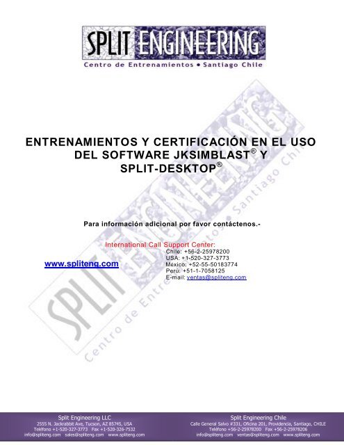 entrenamientos y certificación en el uso del ... - Split Engineering
