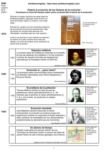 Vital Science activity - Earth Learning Idea