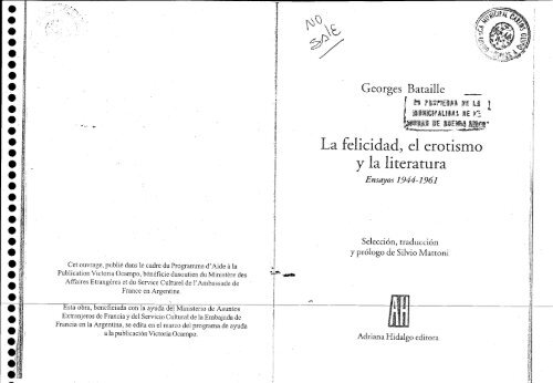 La felicidad, el erotismo y la literatura I - el toque de seda
