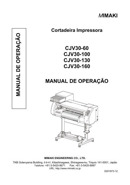 MIMAKI CJV30-60 CJV30-100 CJV30-130 CJV30-160 MANUAL DE ...