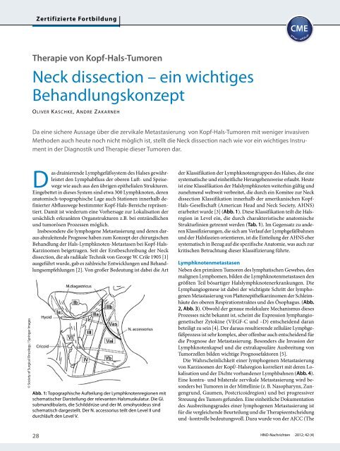 Neck dissection - Sankt Gertrauden - Krankenhaus
