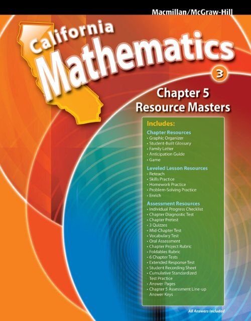 Chapter 5 Resource Masters Macmillan McGraw Hill
