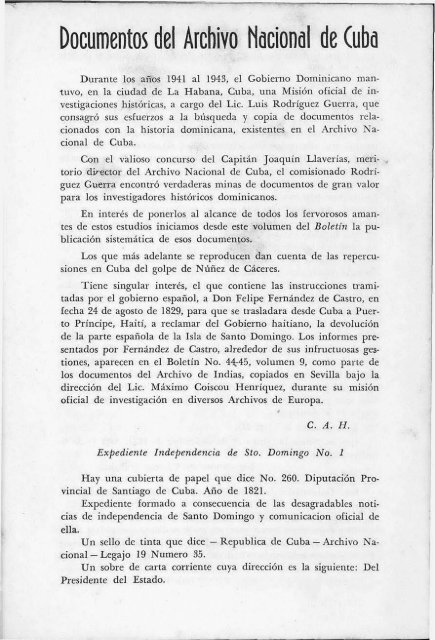 Documentos del Archivo Nacional de Cuba - BAGN