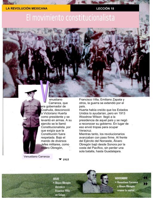 El movimiento constitucionalista - Conevyt