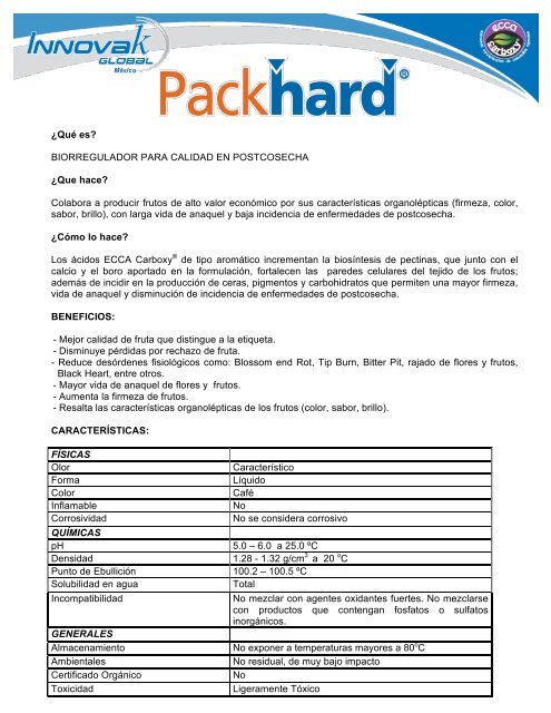 Colabora a producir frutos de alto valor económico ... - Innovak Global