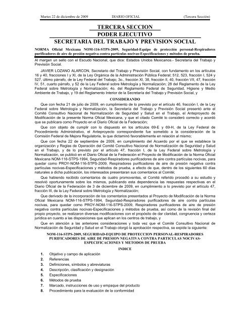 PDF Télécharger NOM-030-STPS-2009 Gratuit PDF | PDFprof.com