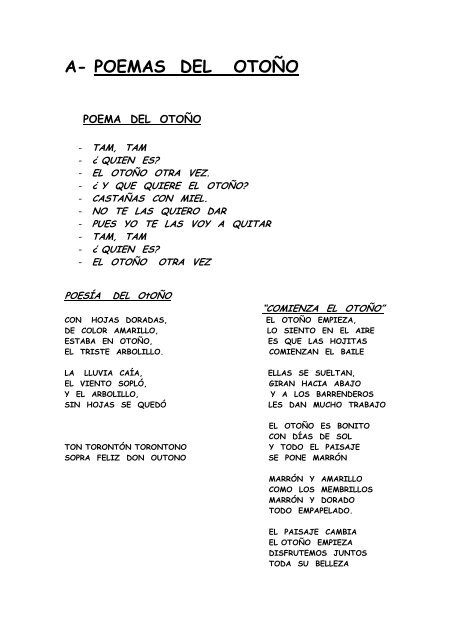 A- POEMAS DEL OTOÑO