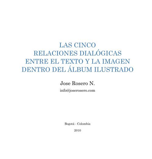 las cinco relaciones dialógicas entre el texto y la ... - Annie Mate