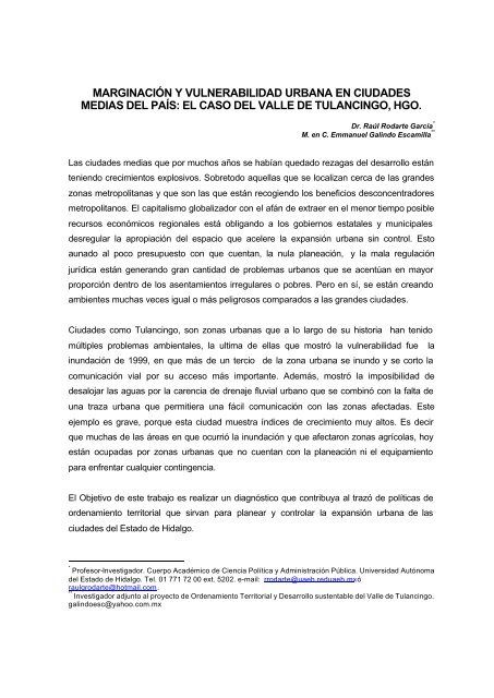 Raúl Rodarte García, Emmanuel Galindo Escamilla - Eumed.net