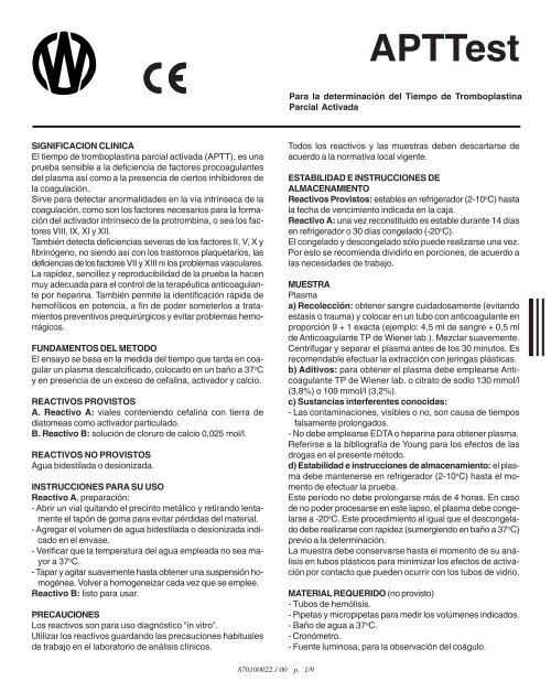 APTTest - Wiener lab