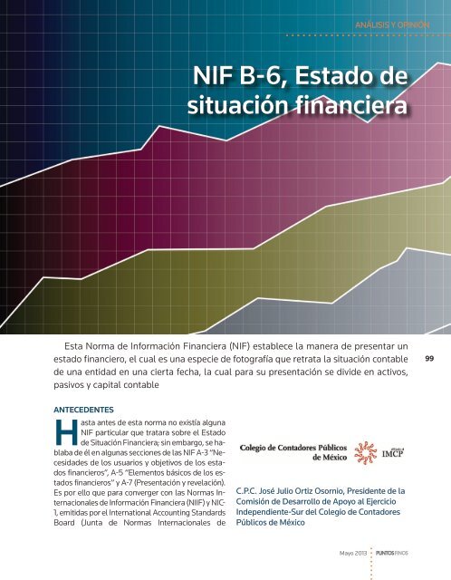 NIF B-6, Estado de situación financiera