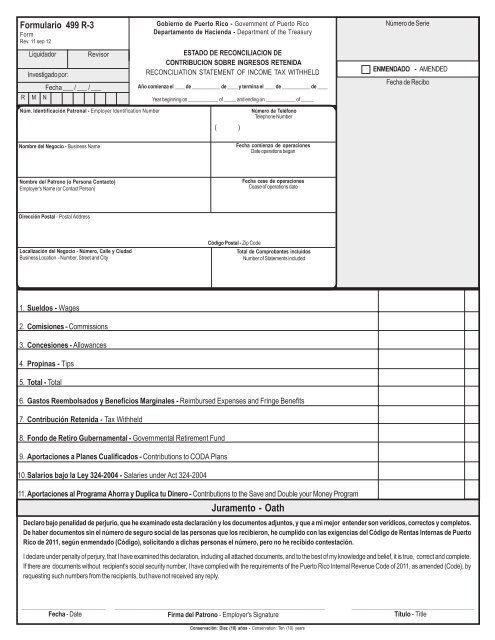 499 R-3.pdf - Departamento de Hacienda - Gobierno de Puerto Rico