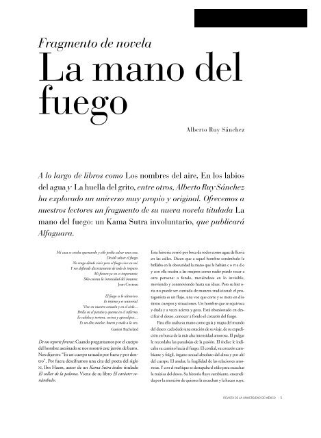 Fragmento de novela - Revista de la Universidad de México - UNAM