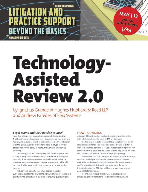 Technology- Assisted Review 2.0