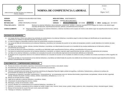 NORMA DE COMPETENCIA LABORAL - Observatorio Laboral y ...