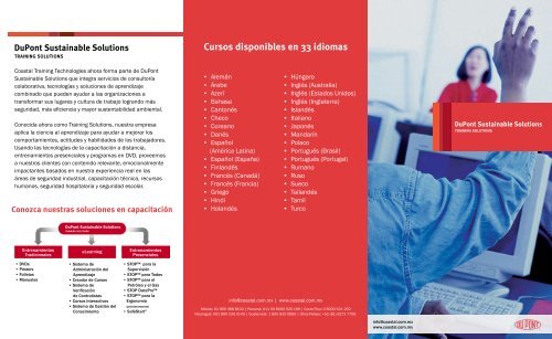 Cursos disponibles en 33 idiomas - DuPont Sustainable Solutions
