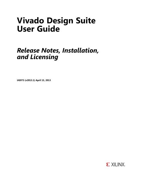 Vivado Design Suite User Guide