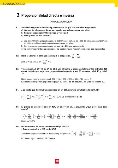 3 Proporcionalidad directa e inversa