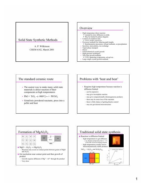 Solid State Synthesis