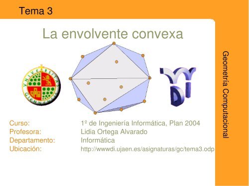 La envolvente convexa - Departamento de Informática