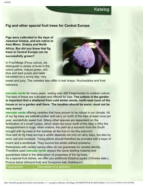 Fig and other special fruit trees for Central Europe - Figs 4 Fun