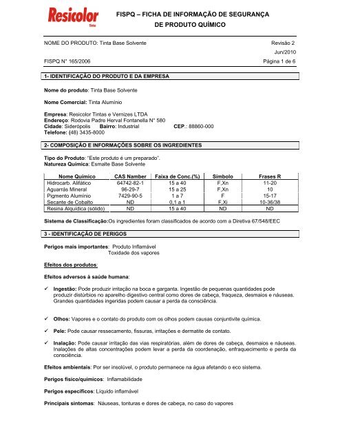 Fispq - Tinta Aluminio - Tintas Resicolor