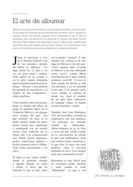 EL ARTE DE ALBUREAR-articulo.indd - VeinteMundos