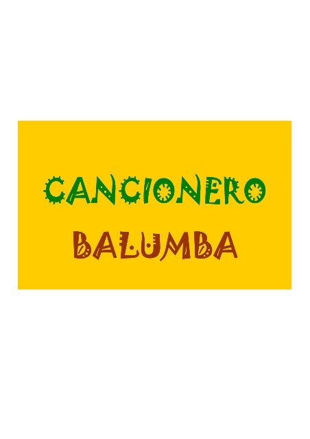 Cancionero Balumba